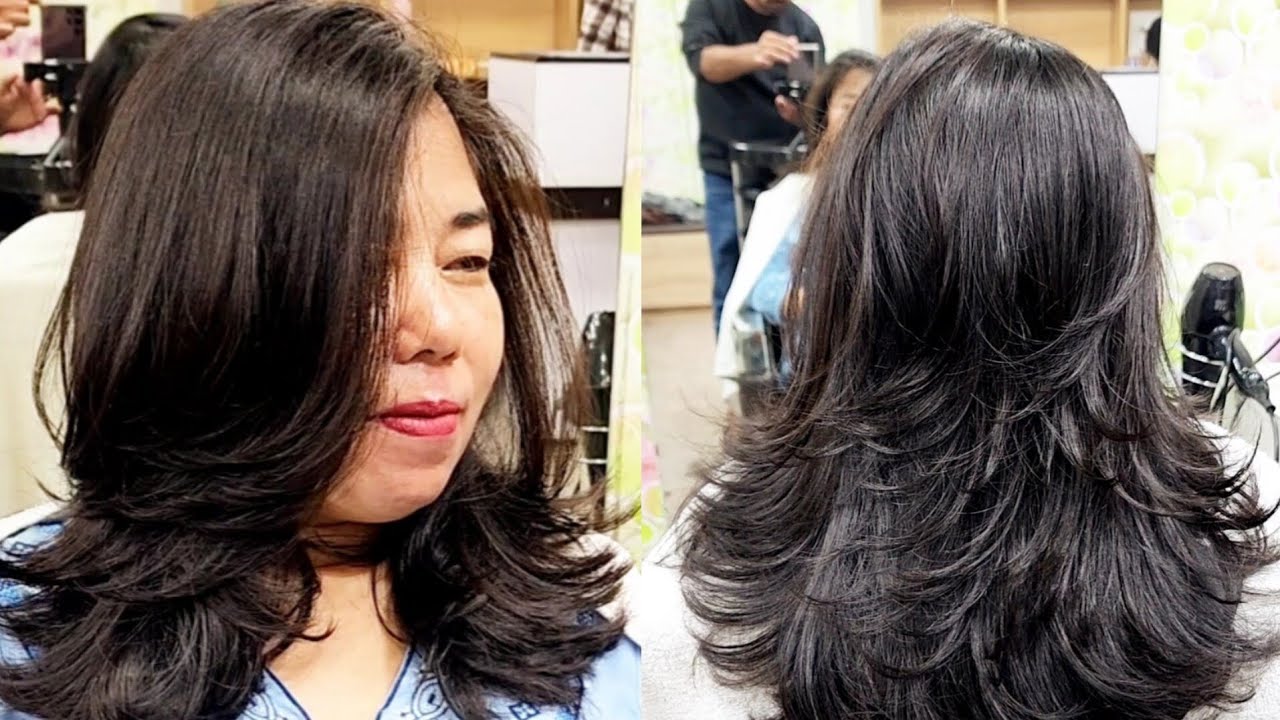 how to do forward medium layer Haircut - YouTube