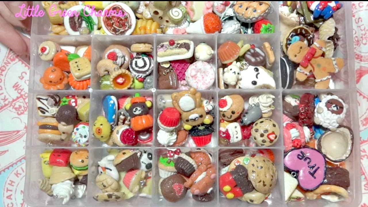 Polymer Clay Charm Collection ~ Little Green Charms~ - YouTube