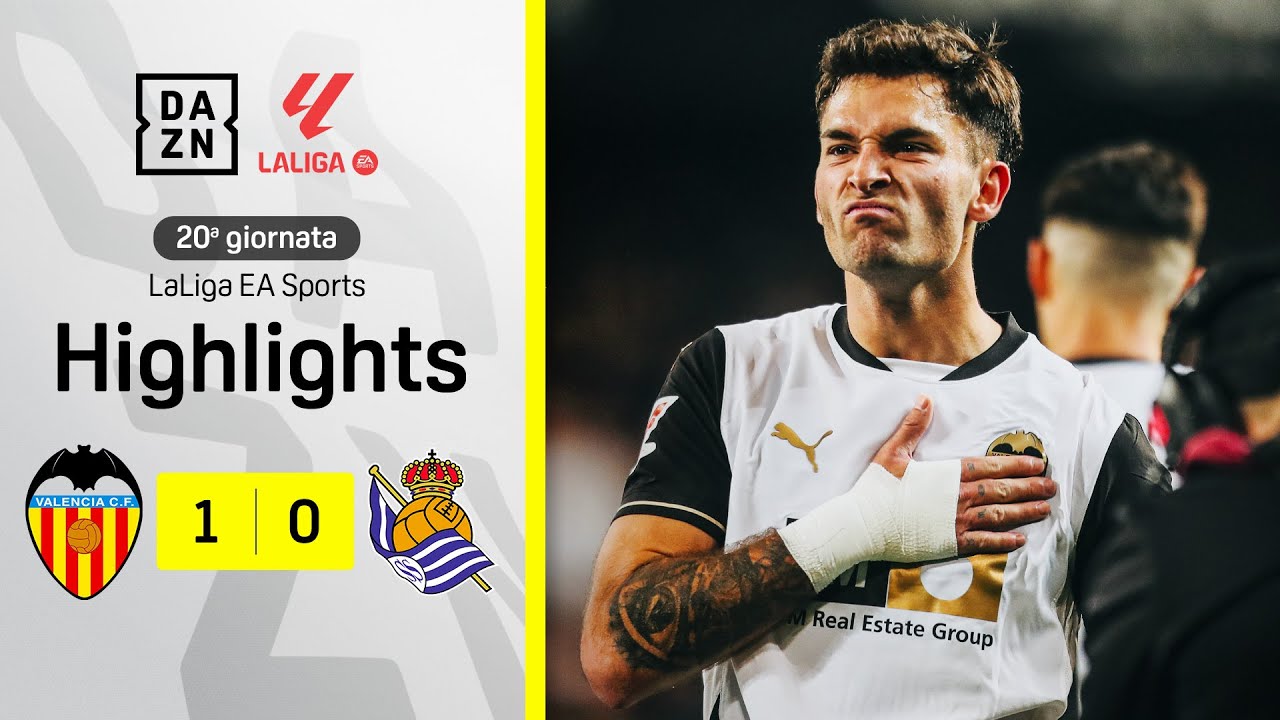 Hugo DURO per 3 punti PESANTISSIMI: Valencia-Real Sociedad 1-0 | LaLiga | DAZN Highlights - YouTube