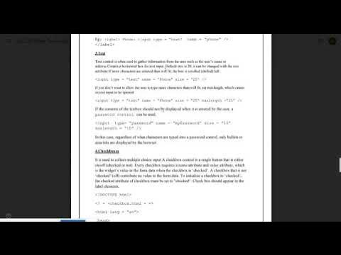 KTU CS368 Web technologies|S6 CS|Module 2 Part 5| HTML tags for creating forms - YouTube