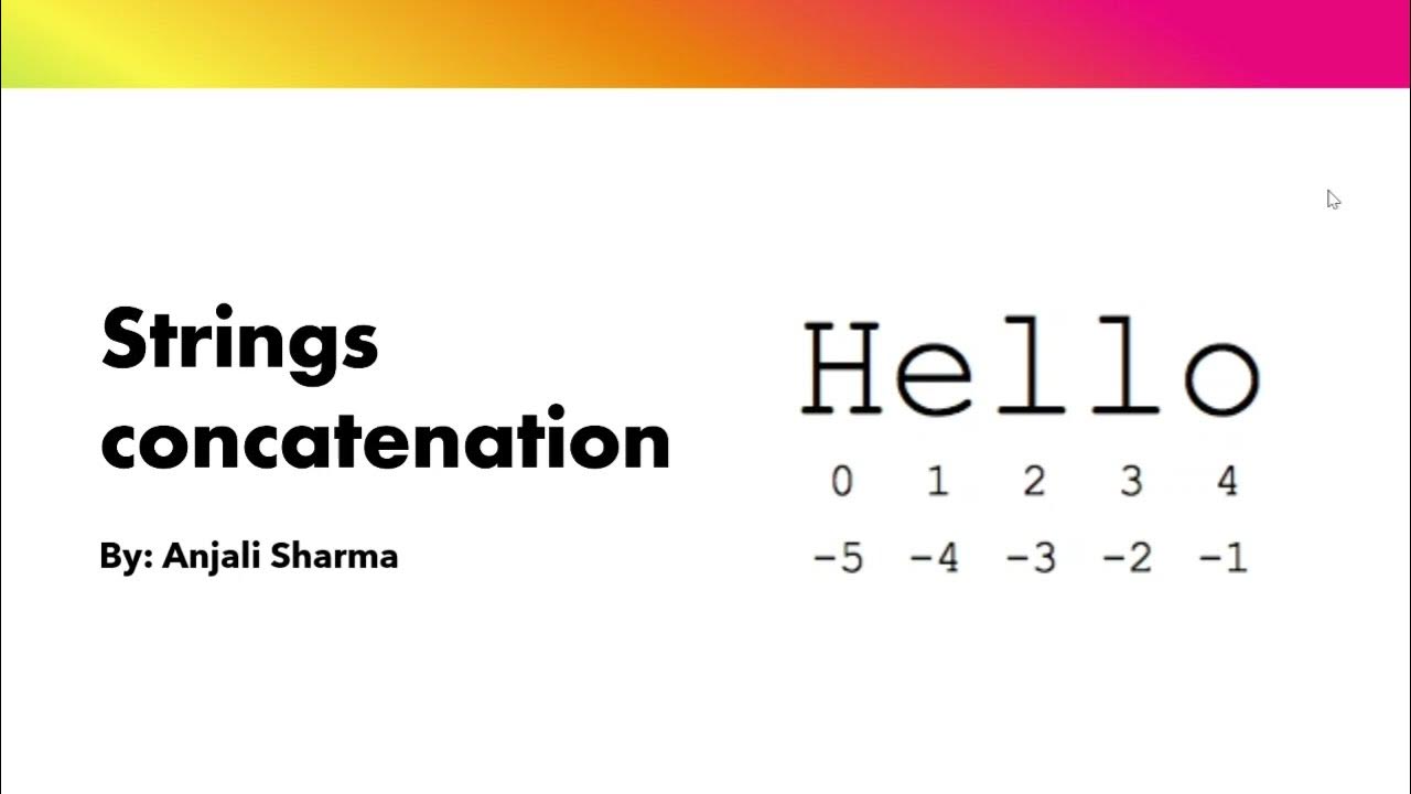 String Concatenation | Strings in Python | Python Lectures | - YouTube