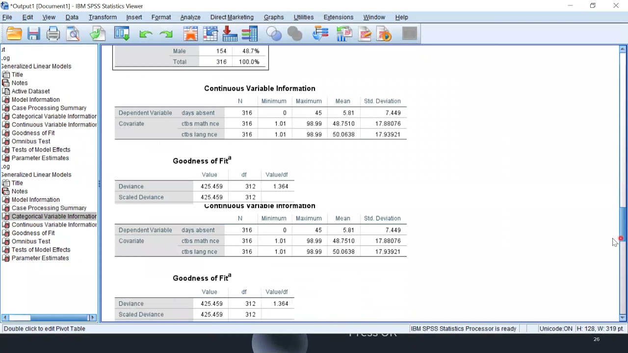 Count Data Regression Part 2 Negative Binomial Regression With SPSS Count Data Regression Part 2 Negative Binomial Regression With SPSS