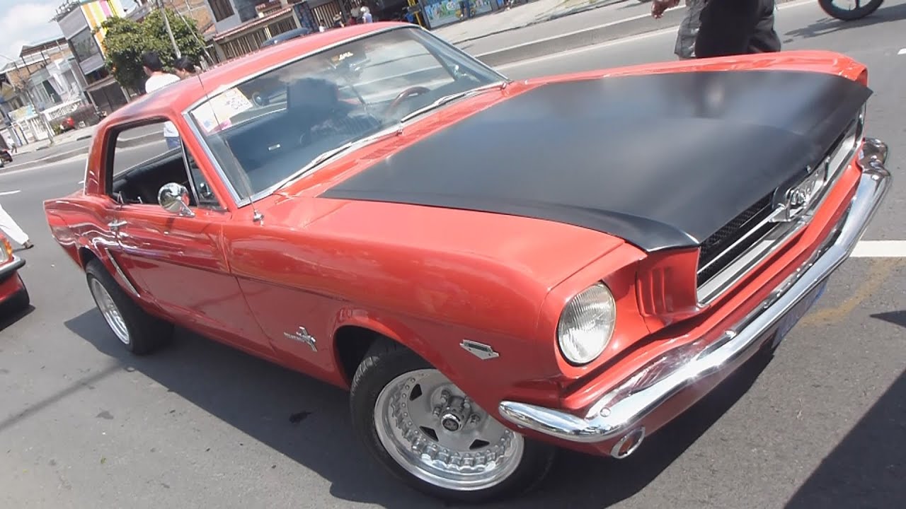ford mustang rojo interior exterior 1965 autos clasicos antiguos feria ...