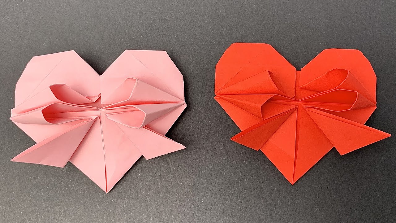 Origami Kağıttan Kalp Yapımı | Kağıttan Kalp Nasıl Yapılır - YouTube