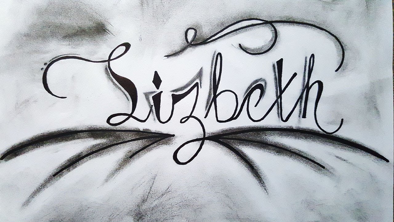 Como dibujar el nombre de LIZBETH con Diseño ️ - YouTube