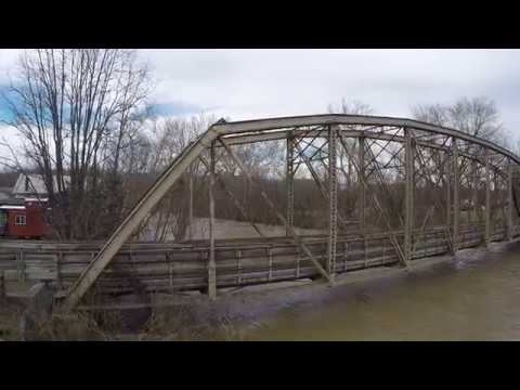Todd Fork at Morrow Bridge from drone after rain - YouTube