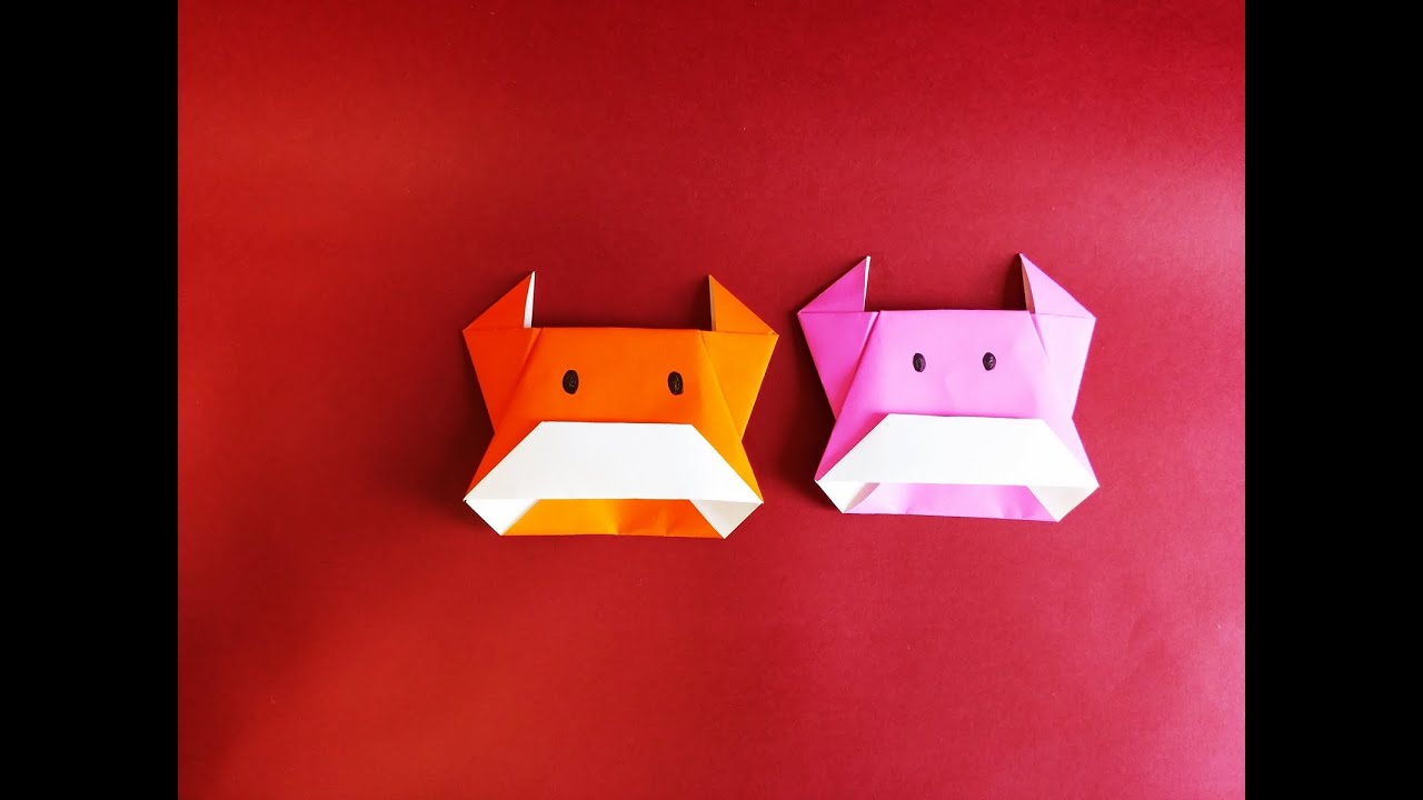 Origami Cute Buffalo 젖소 한우 색종이접기 - YouTube