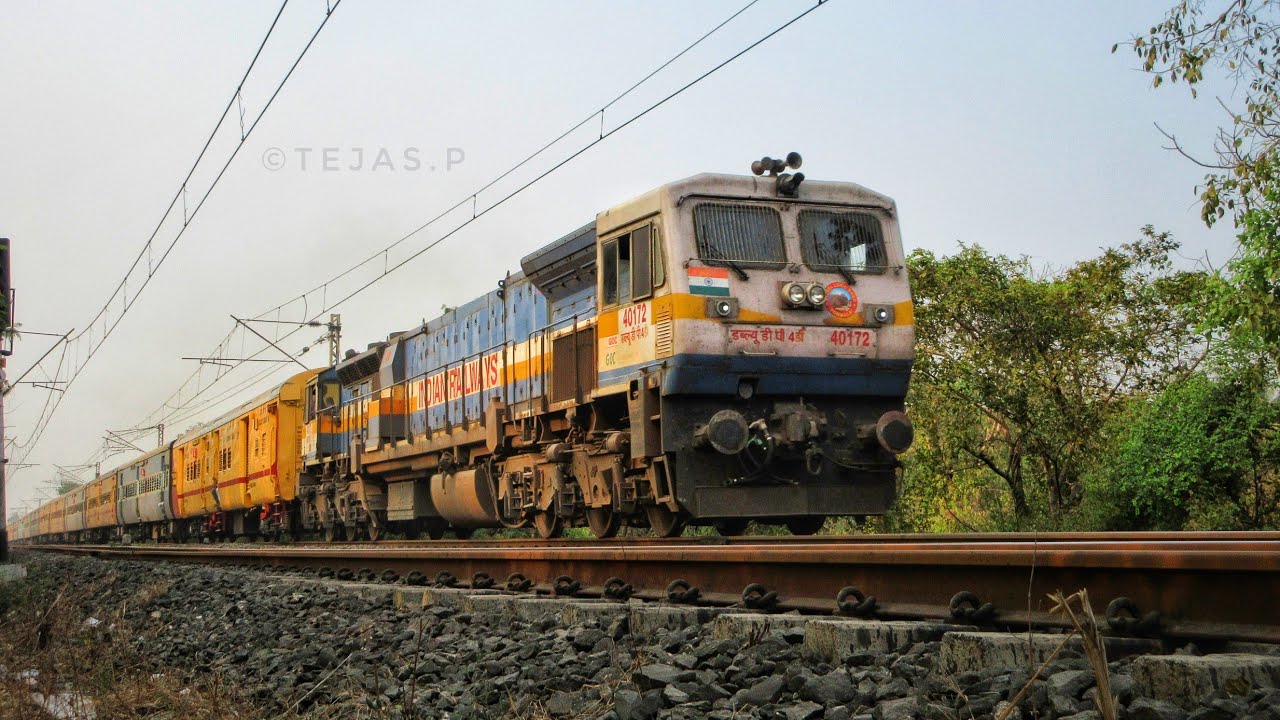 GOC WDP4D Powered 12619/Matsyagandha SF Exp Accelerating Past Agason ...