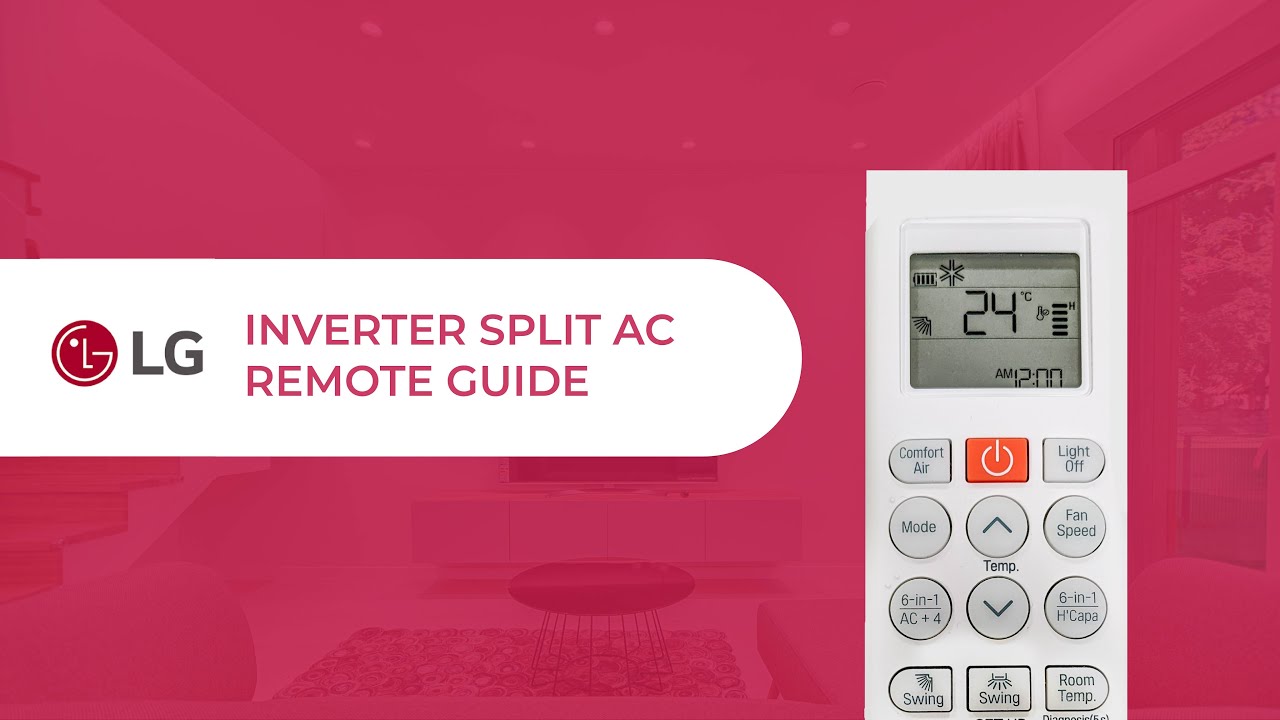 LG Inverter Split AC Remote Guide | Additional Functions - YouTube