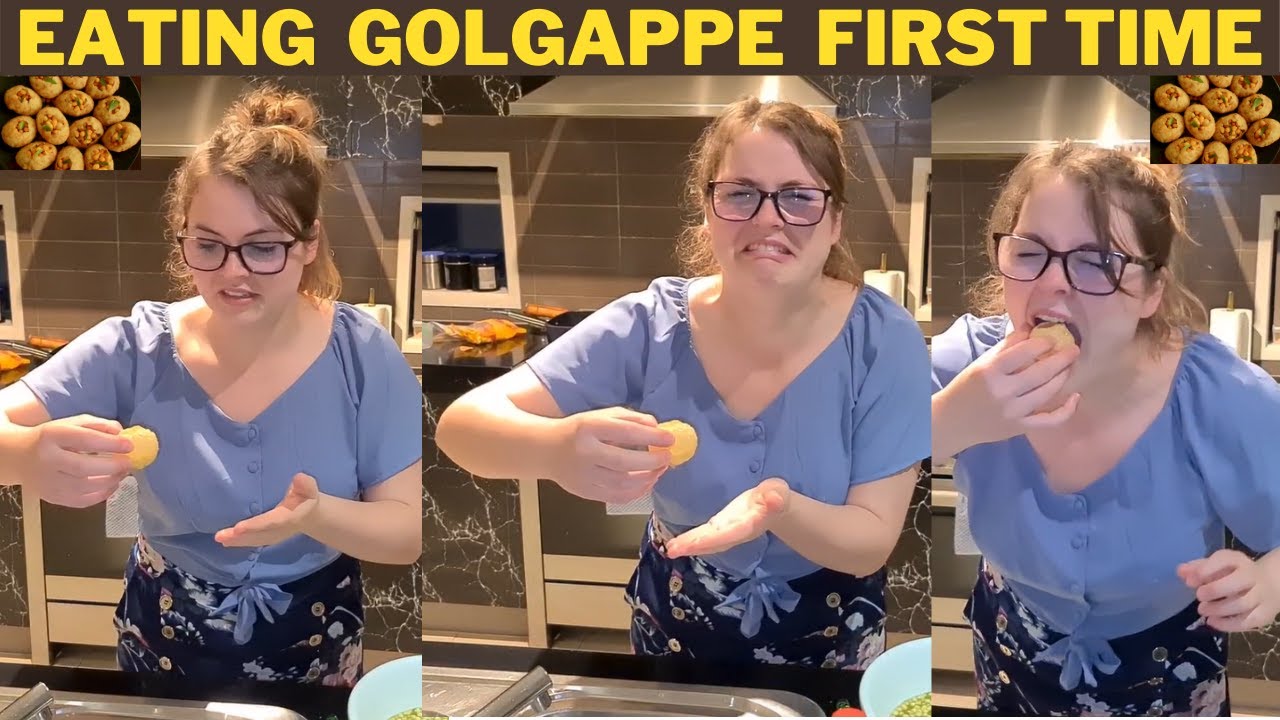 MY AUSTRALIAN WIFE MAKING AND EATING GOLGAPPE FIRST TIME ||| LOVELEEN ...