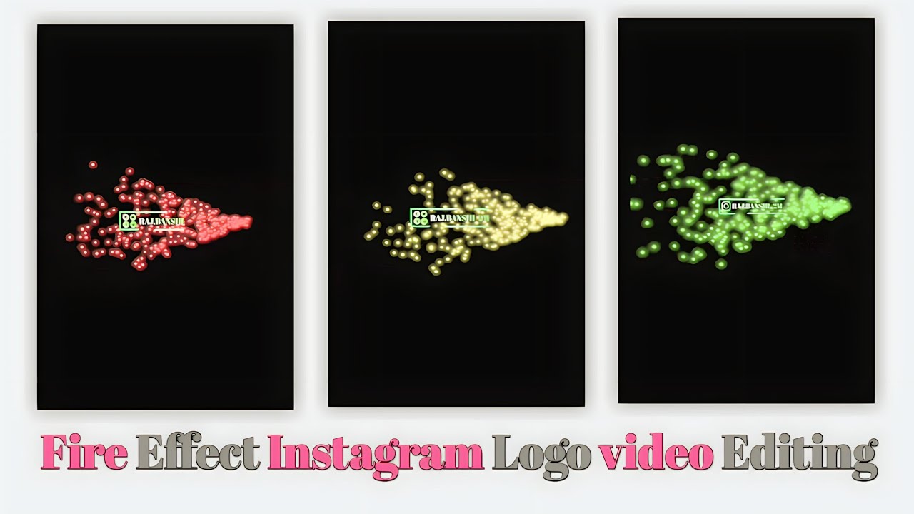 Instagram fire effect logo editing alightmotion || fire effect bala ...