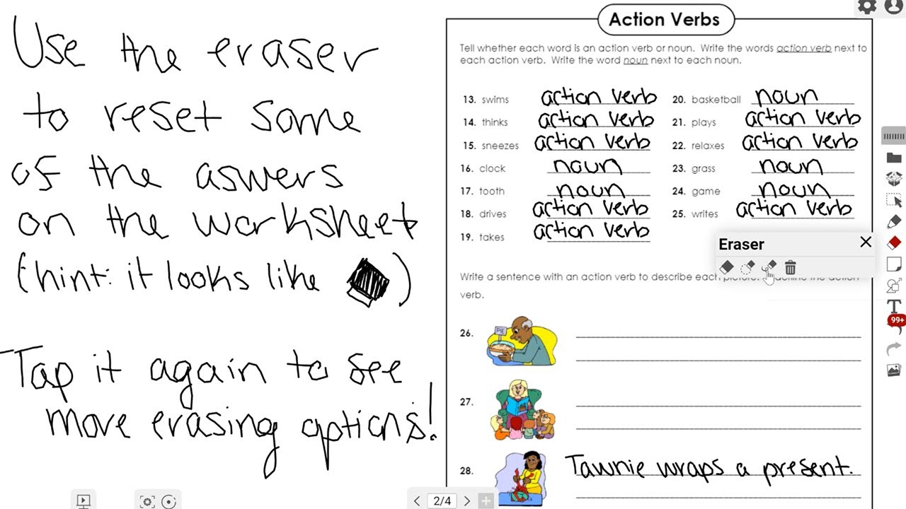 myViewBoard Whiteboard: Using the Eraser Tool - YouTube