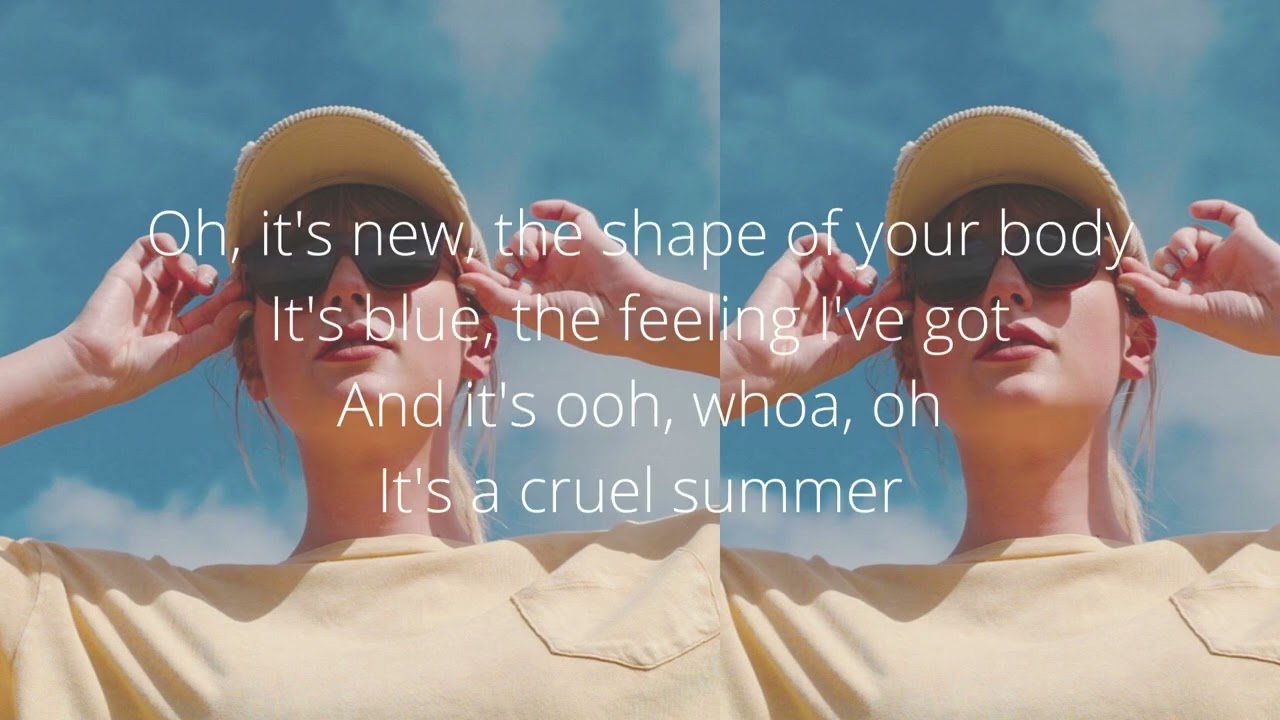 Cruel Summer Taylor Swift Piano Chords Lyrics Taylor Lyrics Taylor