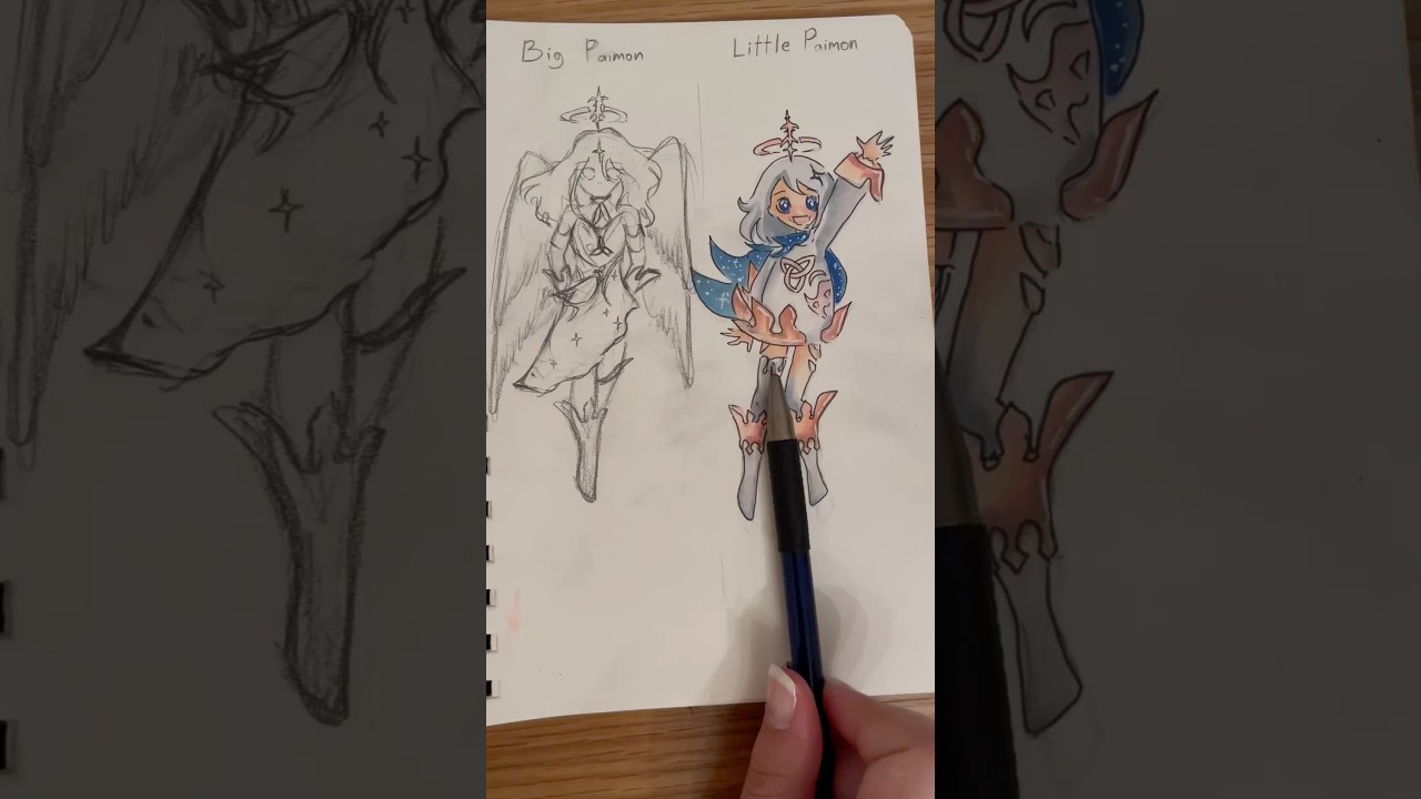 Big Paimon VS Little Paimon #genshinimpact #genshin #drawing - YouTube