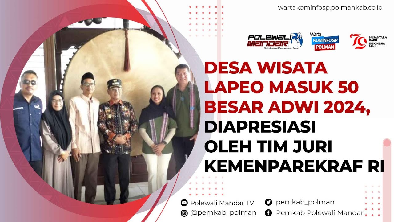 Desa Wisata Lapeo Masuk 50 Besar ADWI 2024, Diapresiasi oleh Tim Juri ...