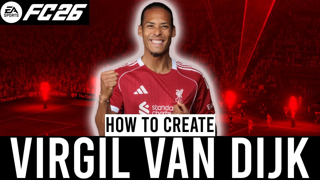 How to create Virgil van Dijk in EA SPORTS FC 26 (Face) - YouTube