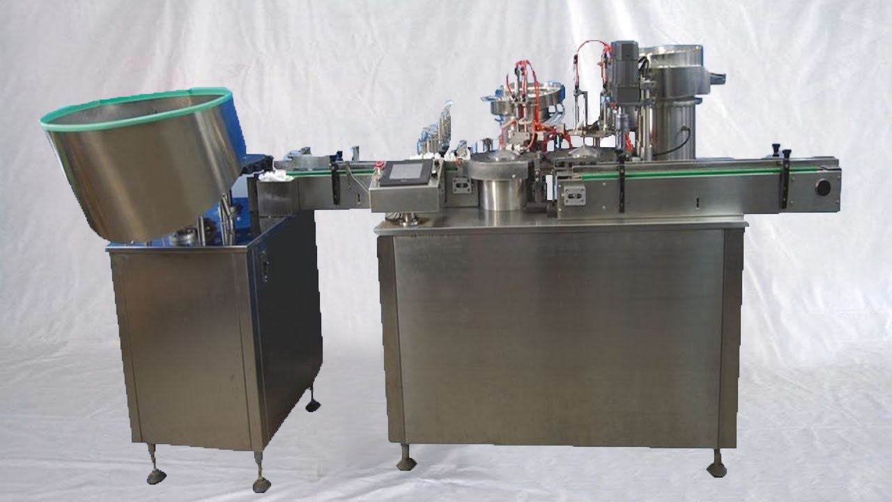 small bottles 4 heads filling double capping MC three in one Petites ...