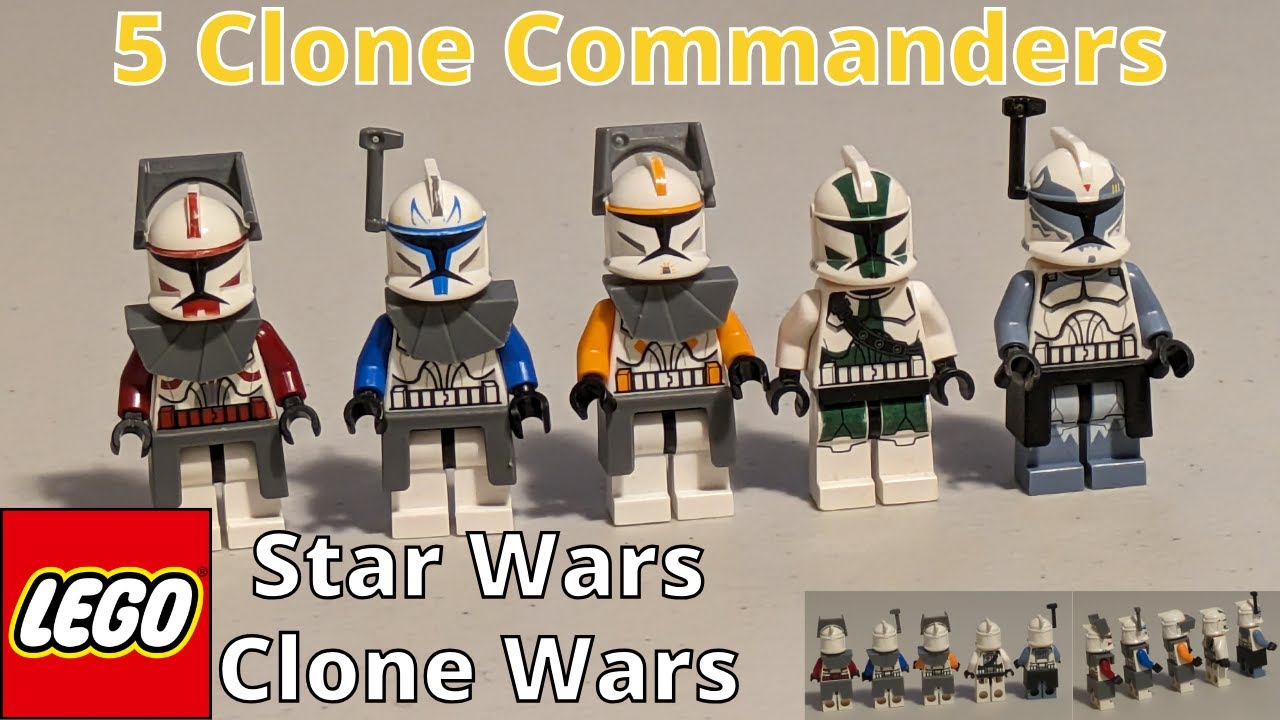 All 5 LEGO Star Wars The Clone Wars Phase 1 Clone Commanders Ever ...