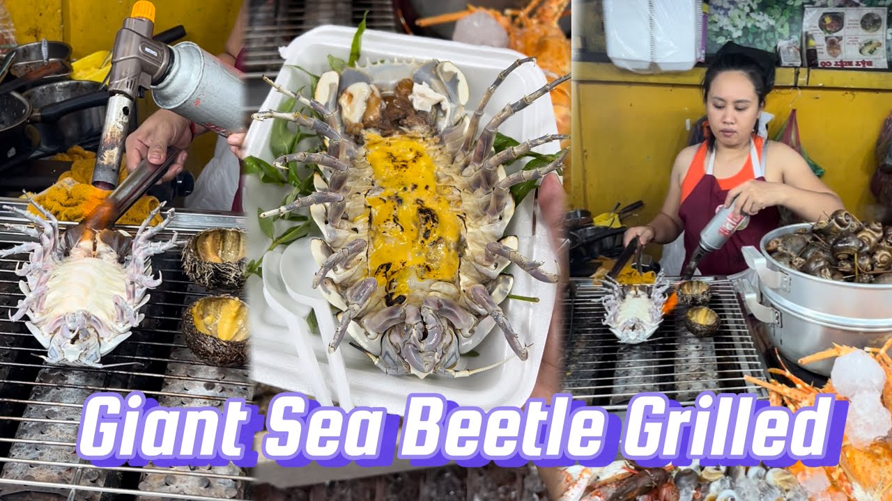 Giant Sea Beetle Grilled with Cheese in Saigon Street Food #streetfood ...