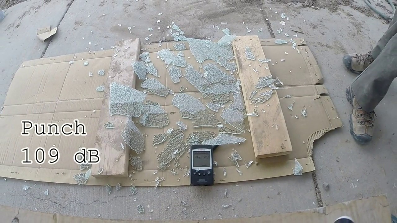 How loud is it when glass is broken? - YouTube