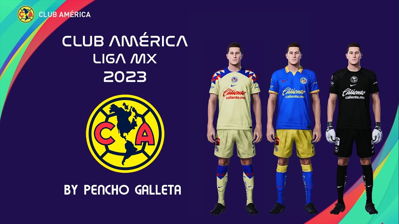 CLUB AMÉRICA KITS 2023 / LIGA MX / PES 2021 / PS4 - YouTube