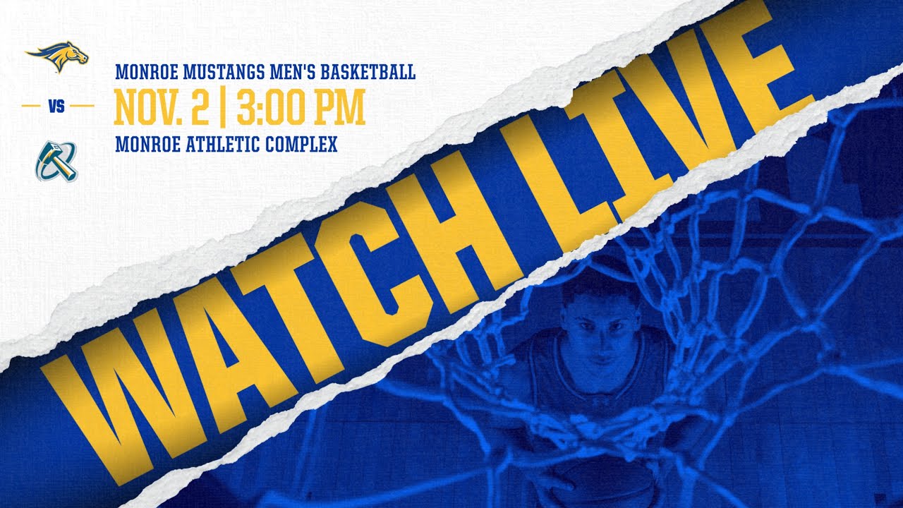 Monroe Mustangs Men's Basketball vs. Quincy - YouTube