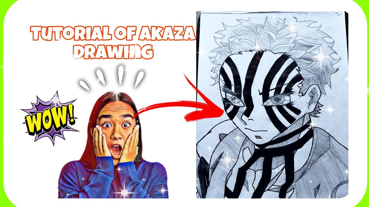 How to make akaza drawing 🎨 tutorial // Rajatsketch// #drawing # ...