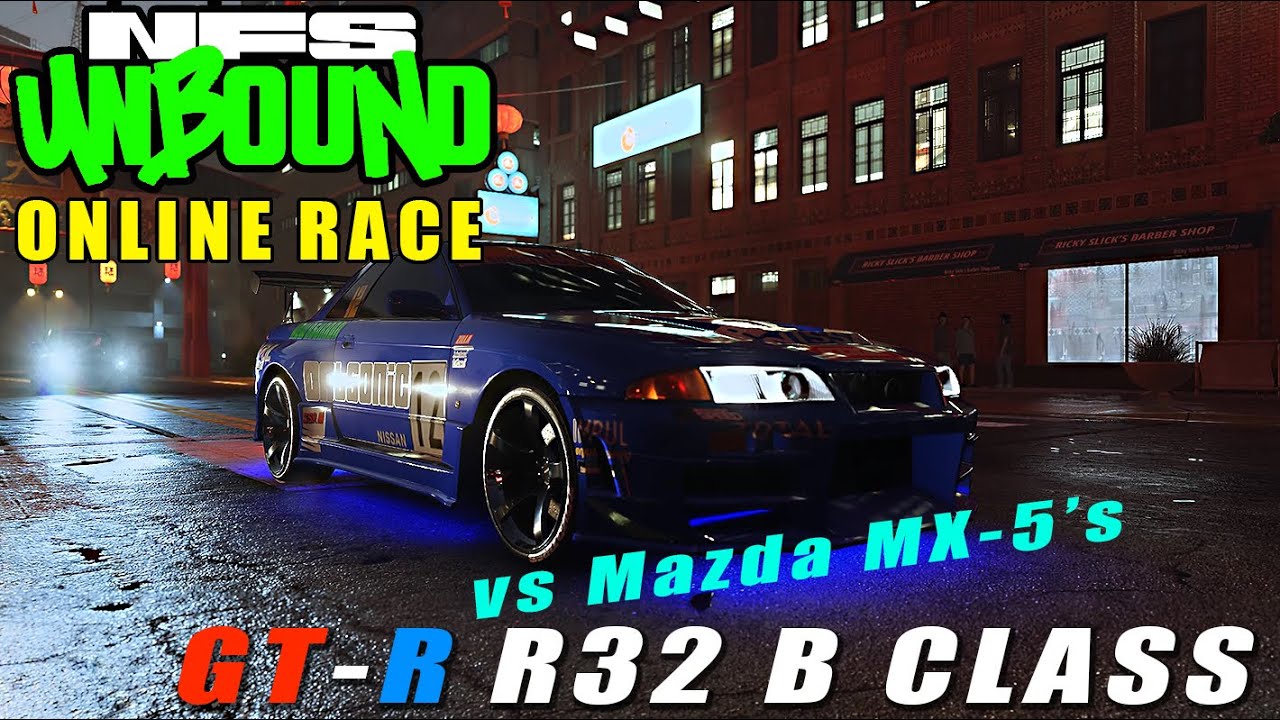 니드 포 스피드 언바운드 | Skyline GT-R R32 vs Mazda MX-5 온라인 레이스 | B클래스 - YouTube