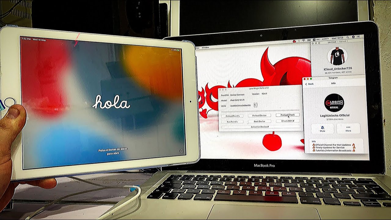 video step by step LPro Magic Hello Bypass - iPad 5 Wifi hello screen ...