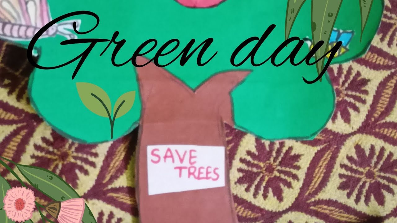 Green day paper craft idea||jyothi vihaansai vlogs |||Trees are green# ...