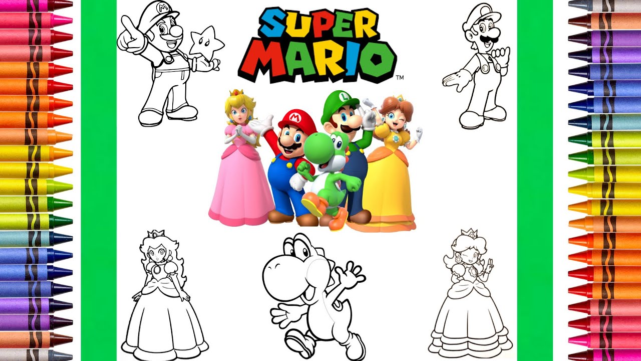 The Coloring Couple Presents: Coloring Super Mario Characters ...
