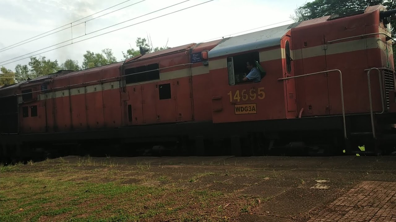 Indian Railways Freight Train With WDG3A Diesel Locomotive | - YouTube