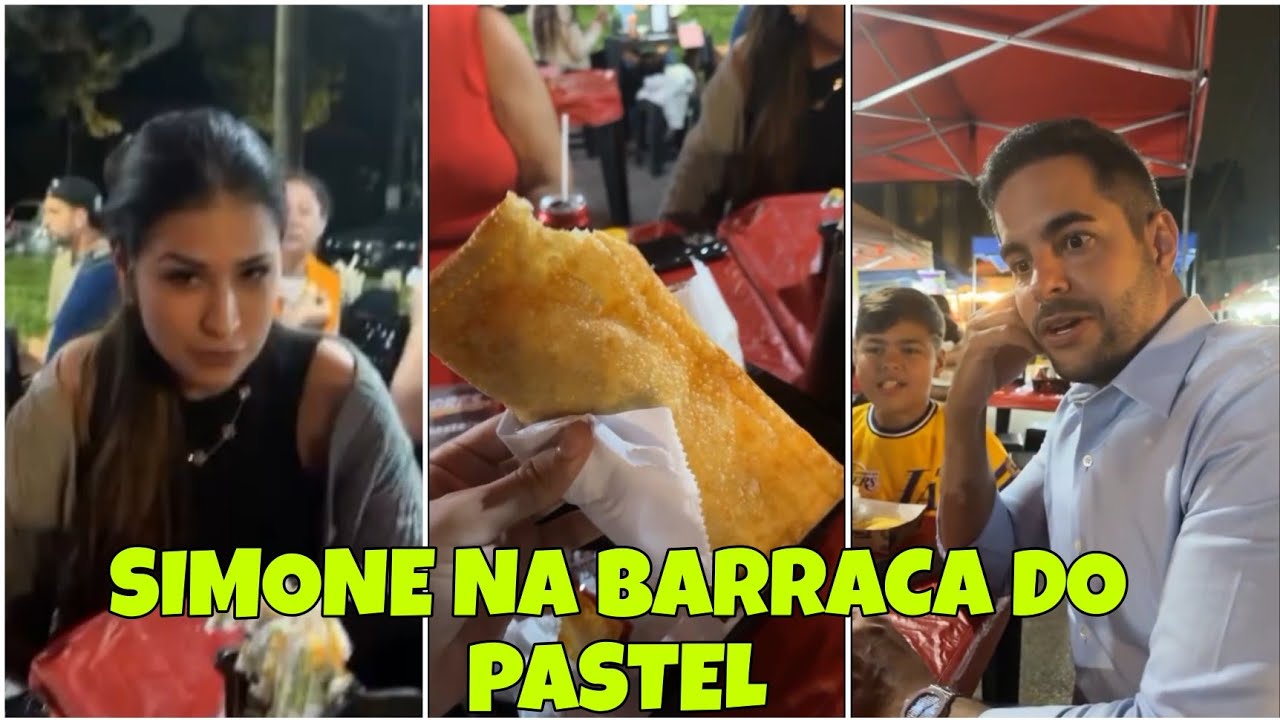 🔴 CARLINHOS ENCONTRA SIMONE NA BARRACA DO PASTEL - YouTube