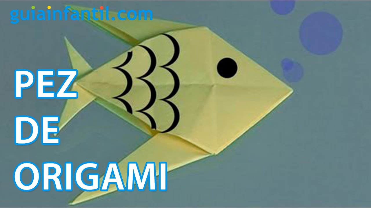 Origami, cómo hacer un pez de papel - YouTube