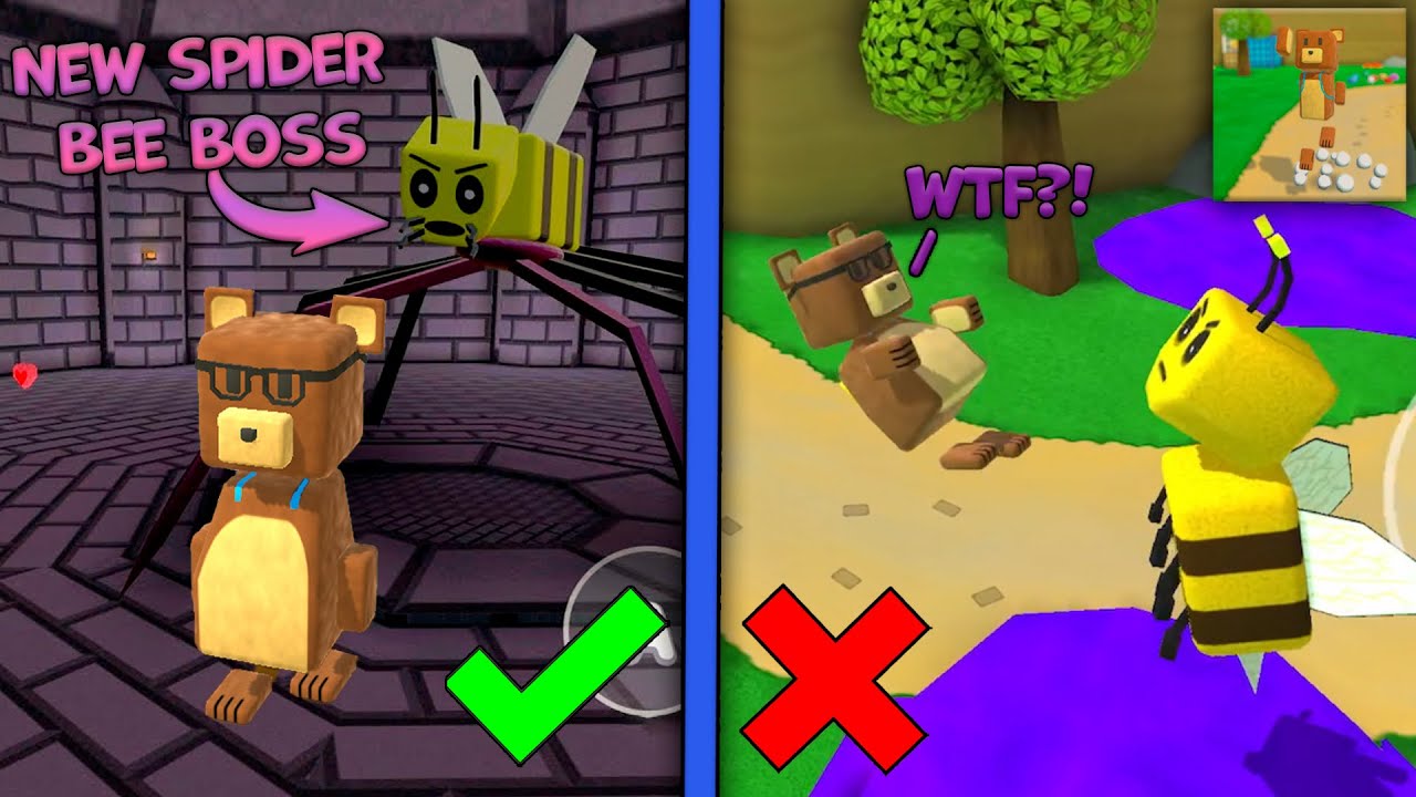 NEW SPIDER BEE BOSS!? Super Bear Adventure Gameplay Walkthrough Secrets ...