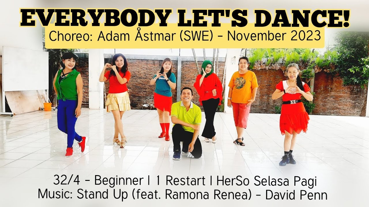 Everybody Let's Dance! Line Dance | Beginner | Adam ästmar (SWE) - YouTube