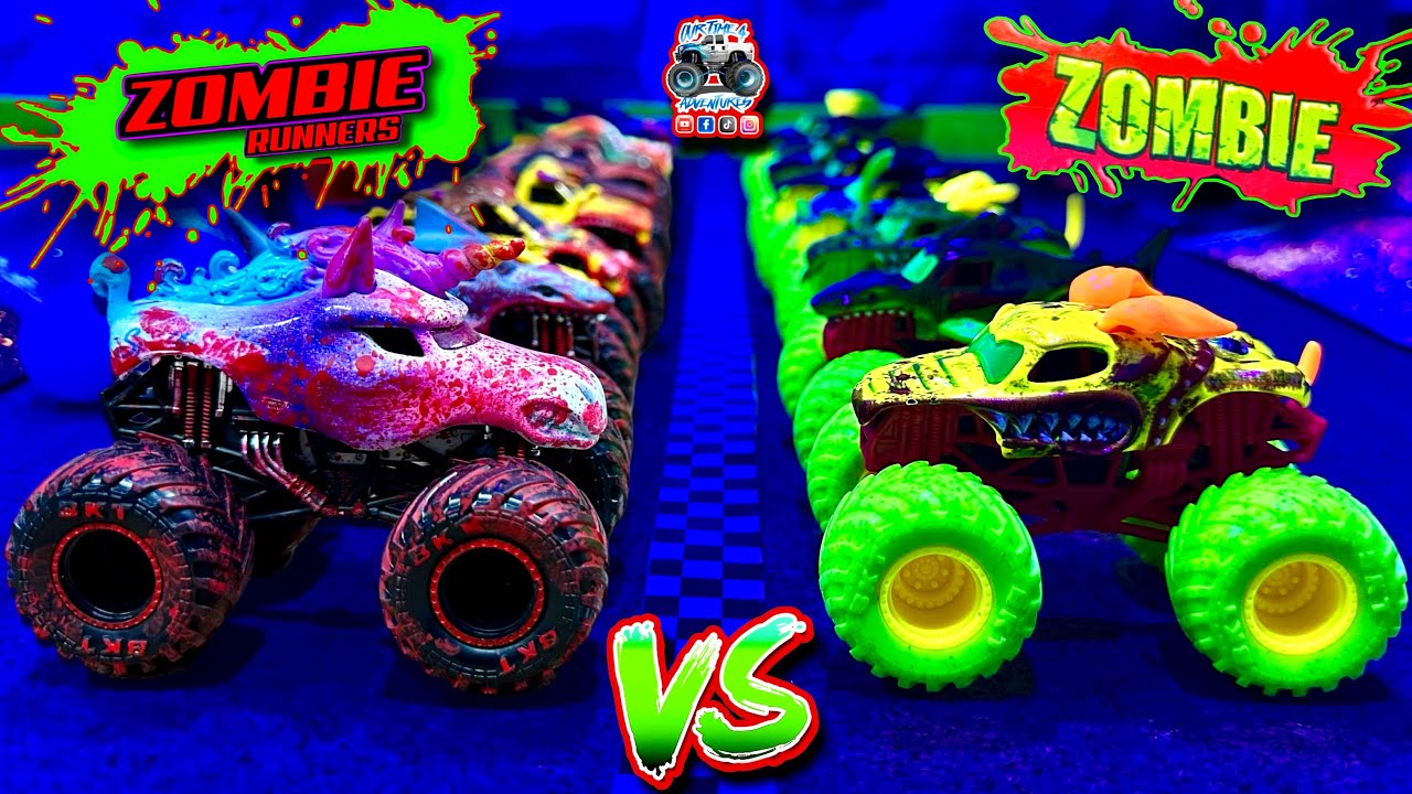 Toy Diecast Monster Truck Racing Tournament | October Spooky Race #3 ...