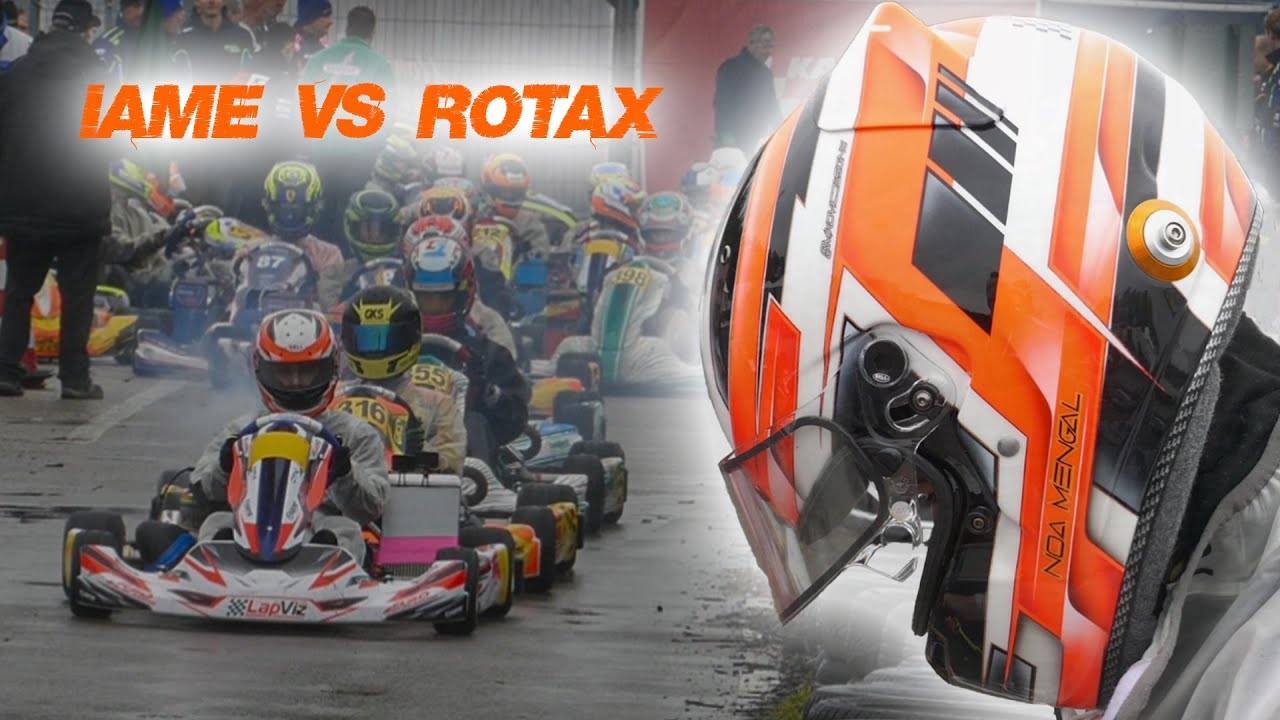 IAME VS ROTAX in the rain in genk ! (Bad sound sorry) - YouTube
