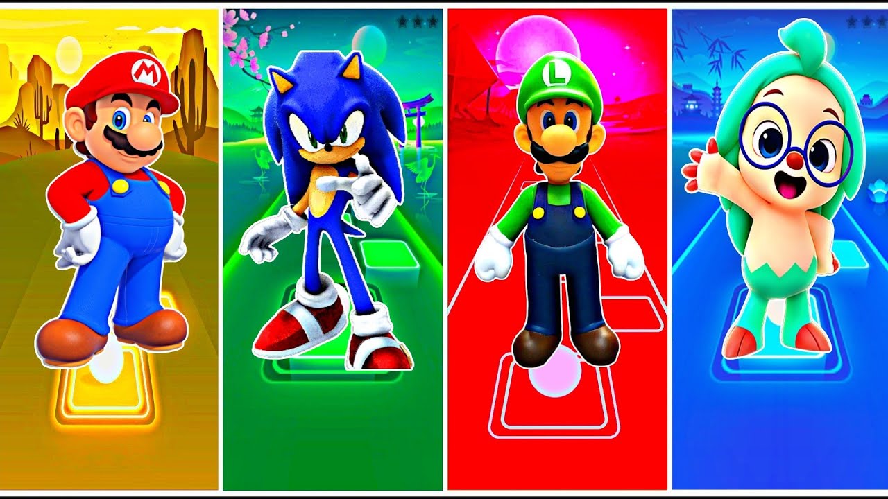 Super Mario 🆚 Sonic 🆚 Luigi 🆚 Pinkfong 🆚 Who Will Win? - YouTube