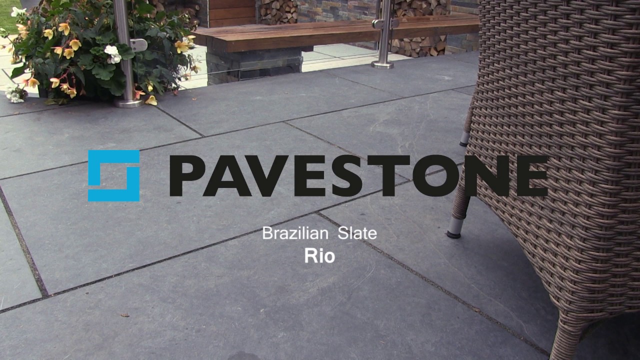 Pavestone Rio Brazilian Slate Paving - YouTube