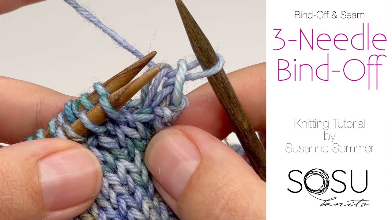 Knitting Tutorial: Three-Needle Bind-Off - YouTube