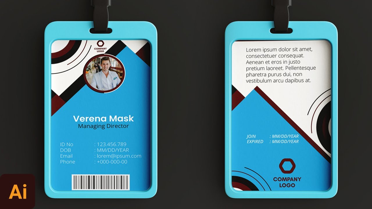 Print Ready ID Card Design in Illustrator | Print Ready ID Card Design ...