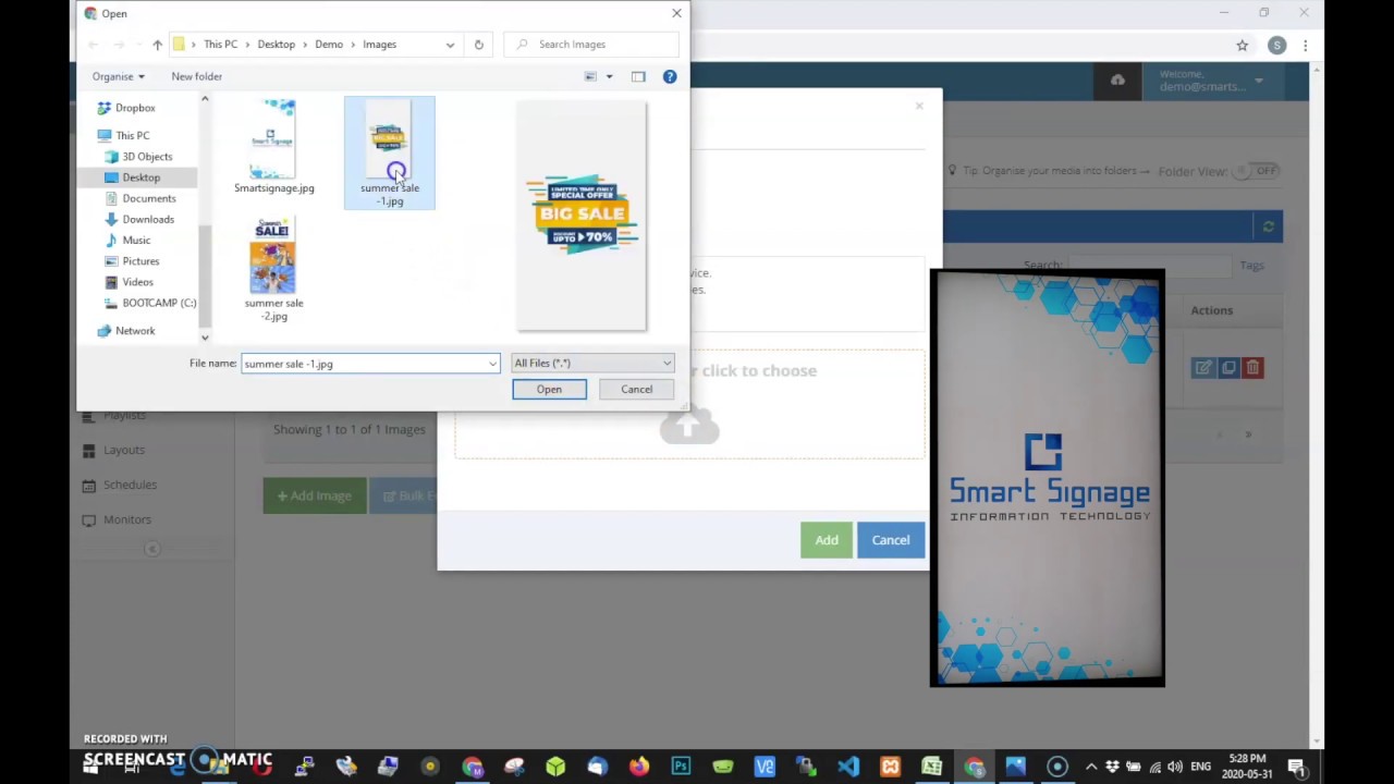 Smart Signage App Demo - YouTube