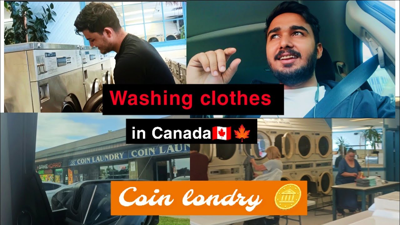 WASHING CLOTHES IN LONDRY CANADA🇨🇦🍁| COIN LONDRY 🪙| CLOTHES WASHING IN ...