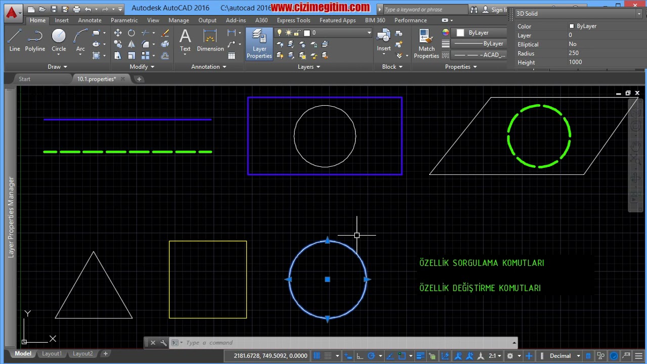 AutoCAD Match Properties Ile zellik E le tirme 10 B l m 2 ders YouTube AutoCAD Match Properties Ile zellik E le tirme 10 B l m 2 ders YouTube