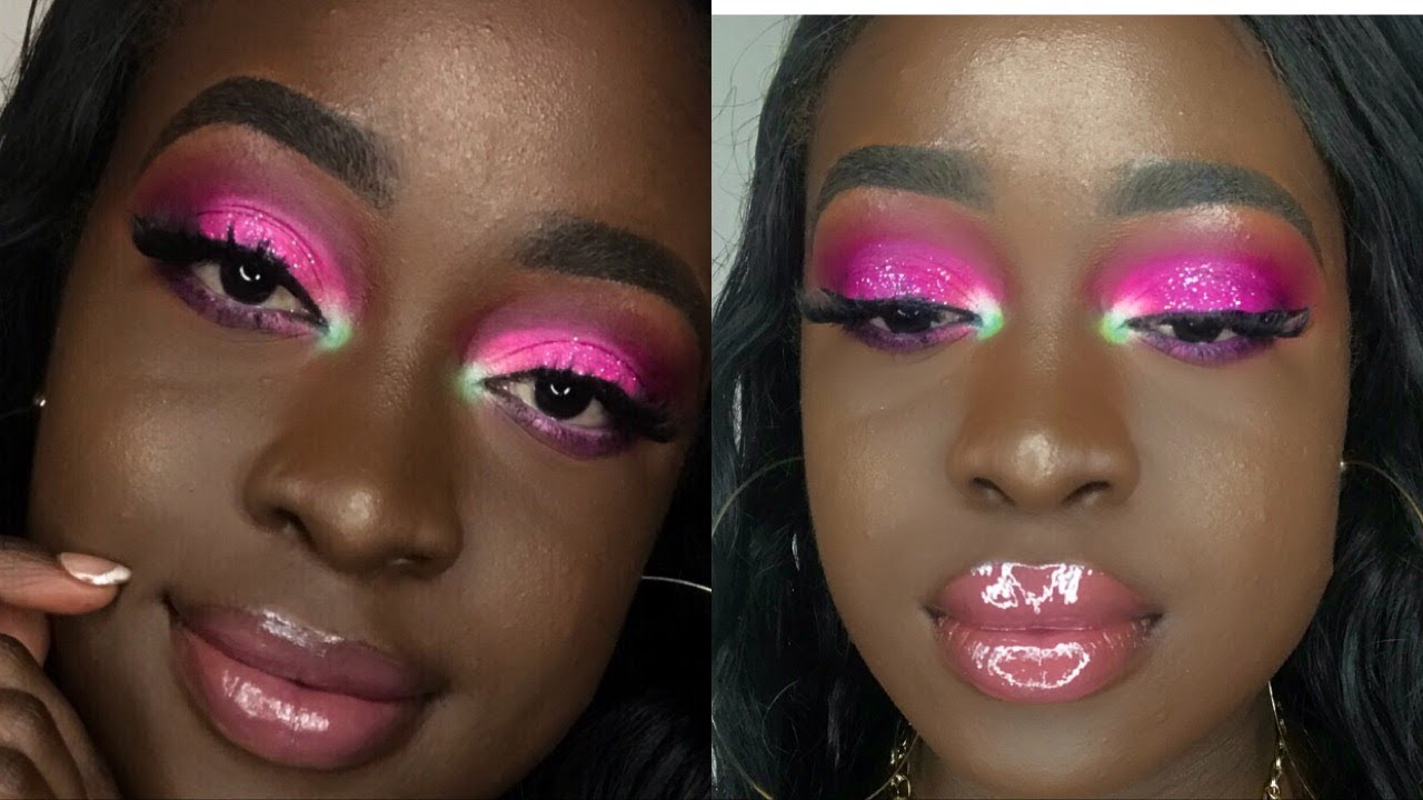 Hot pink facechart look/Spring MakeUp - YouTube