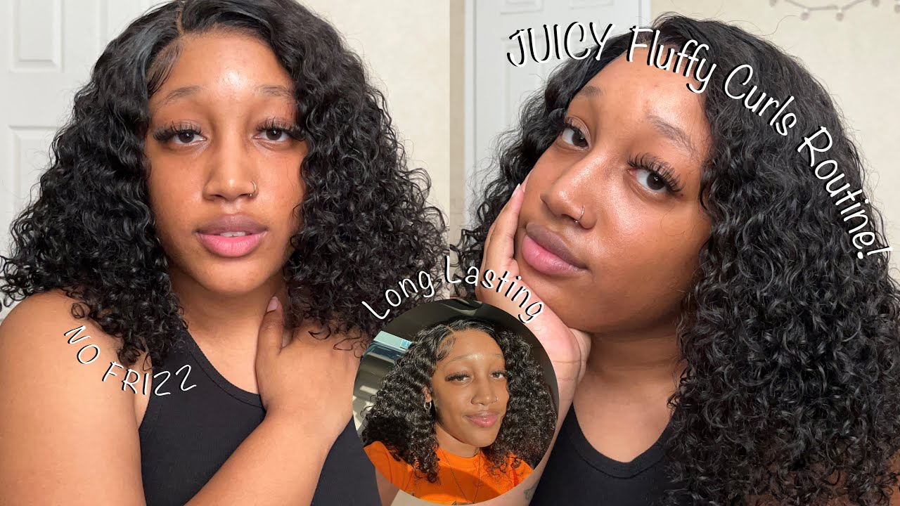 JUICY Fluffy Curls Routine! *NO FRIZZ, ALL DAY LASTING*| BGM Girl Hair ...