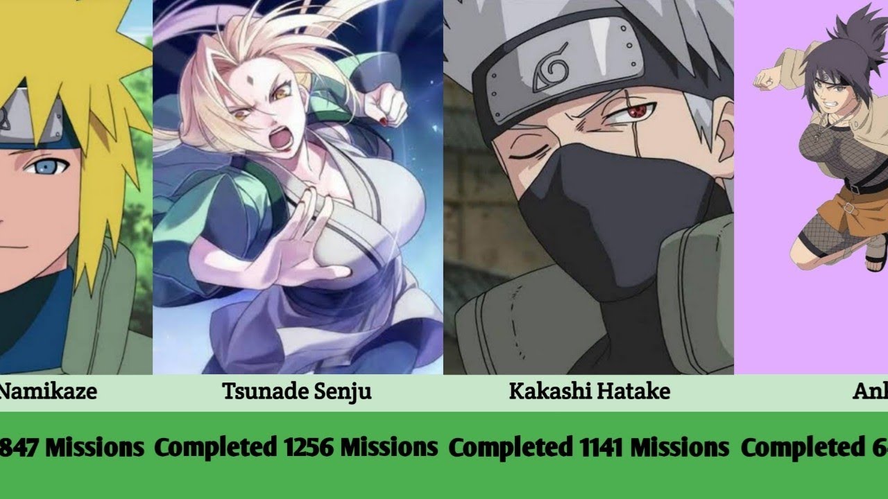 LIST OF MOST MISSIONS COMPLETED BY NARUTO CHARACTERS - YouTube