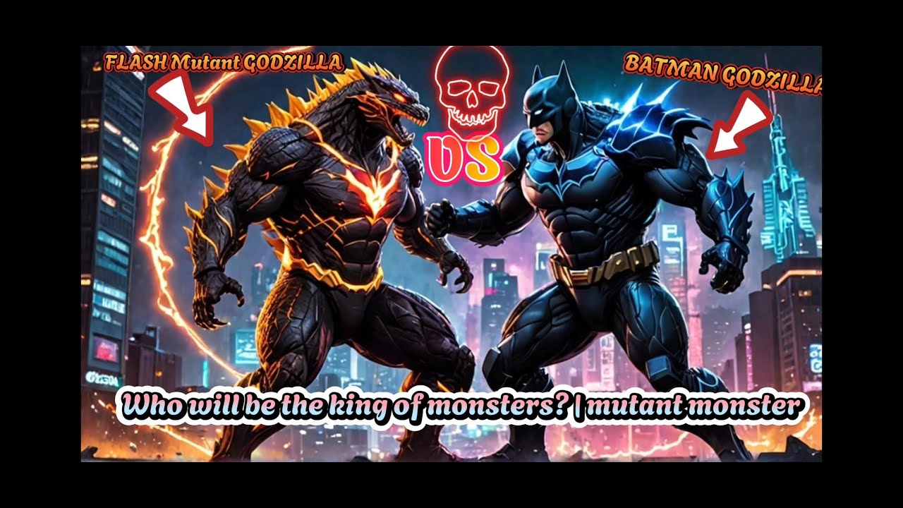 FLASH Mutant GODZILLA vs BATMAN GODZILLA: King of Monsters! | mutant ...
