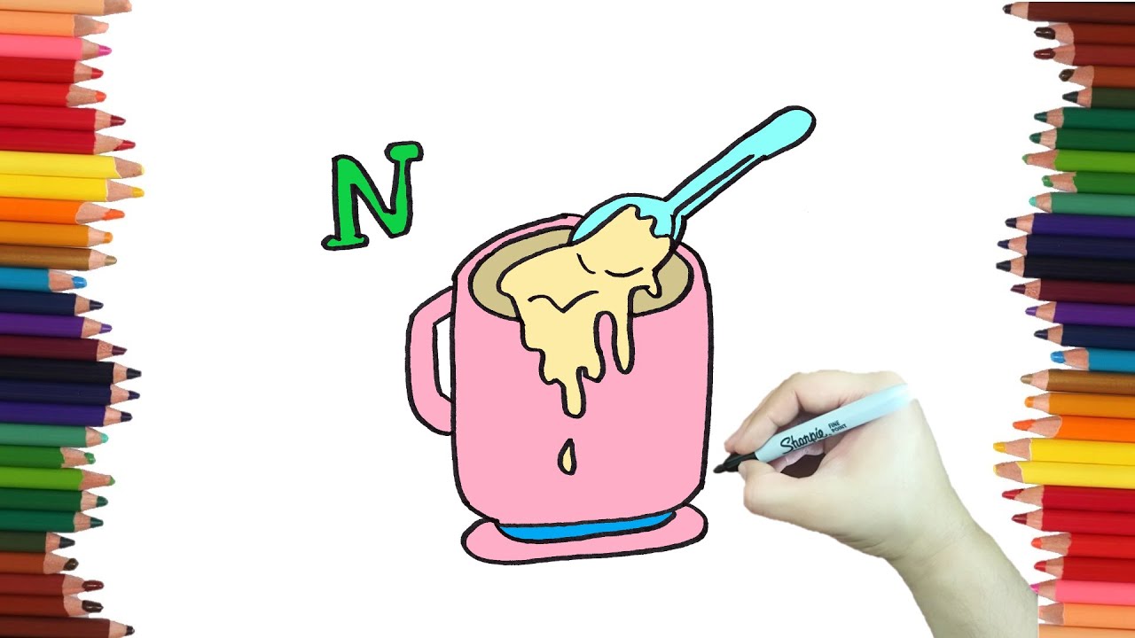 Como Dibujar NATA- Dibujos con la Letra N paso a paso y muy Fácil - YouTube